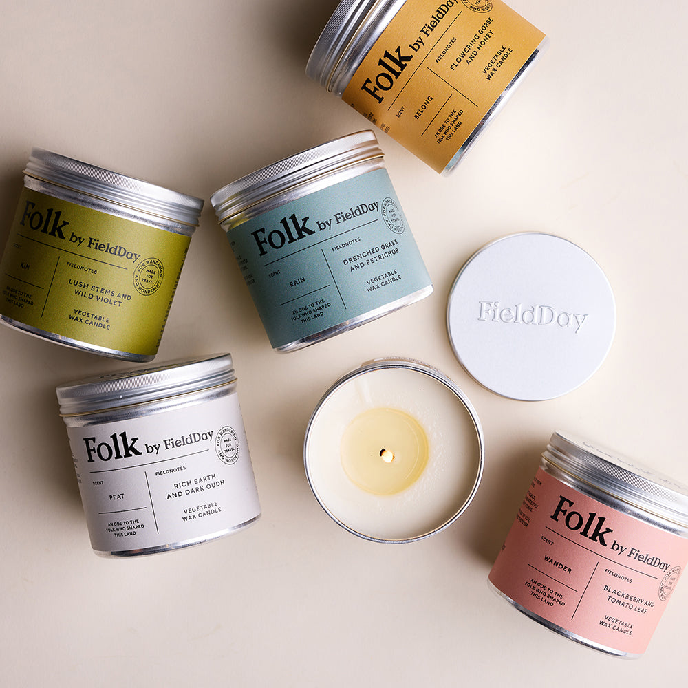 Folk Candle In A Tin – Irish Design House